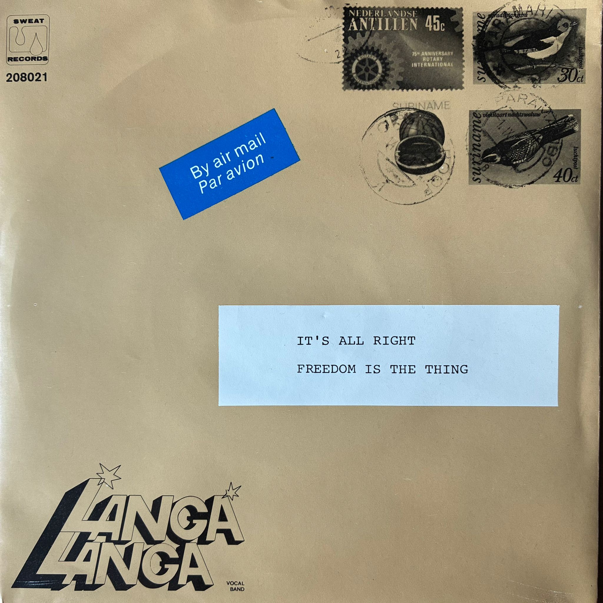 Langa Langa ‎– It's All Right / Freedom Is The Thing – Love Vinyl